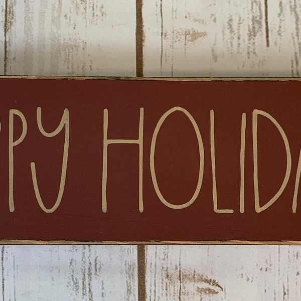 Rustic Holiday Sign - Etsy