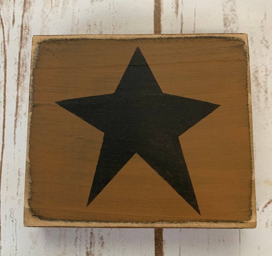 Primitive Country Star 4” Shelf Sign - Etsy