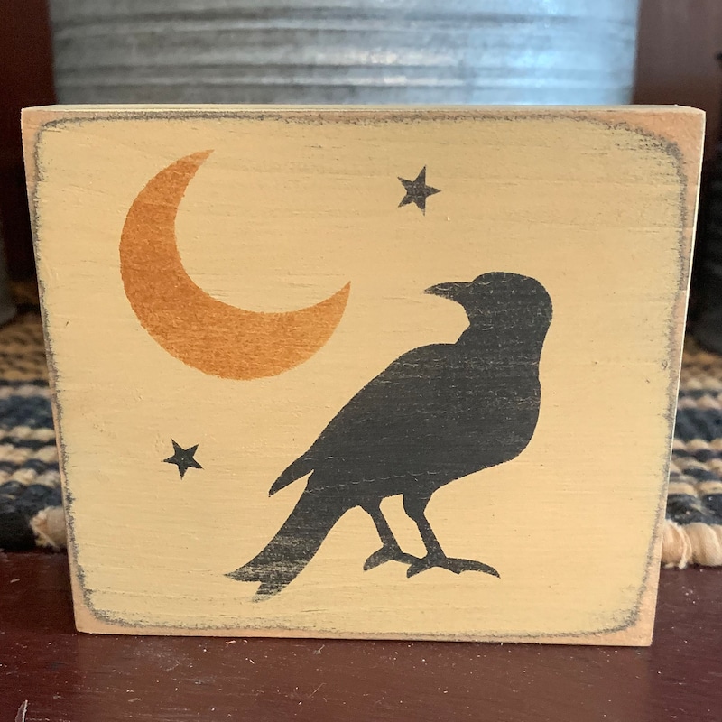 Wooden Crow - Etsy