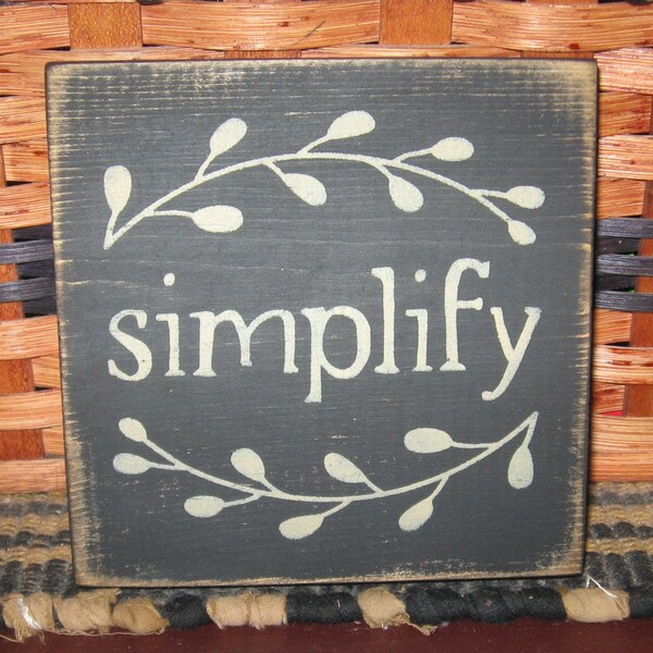 Simplify Sign - Etsy
