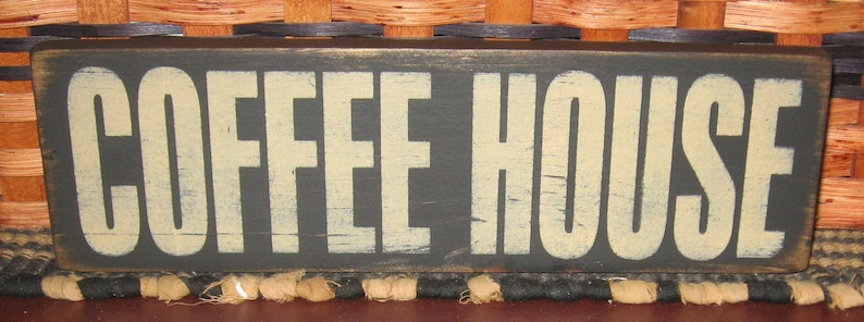 Primitive Country Coffee House Sign - Etsy
