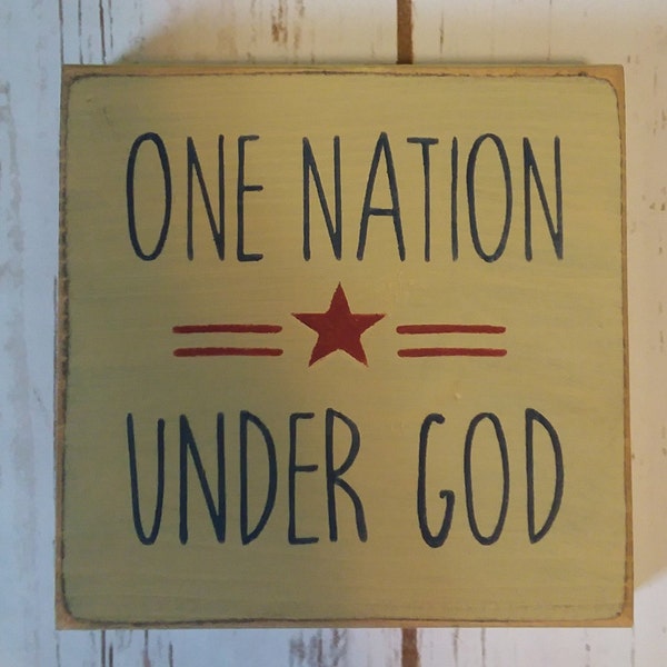 One Nation Under God Sign - Etsy