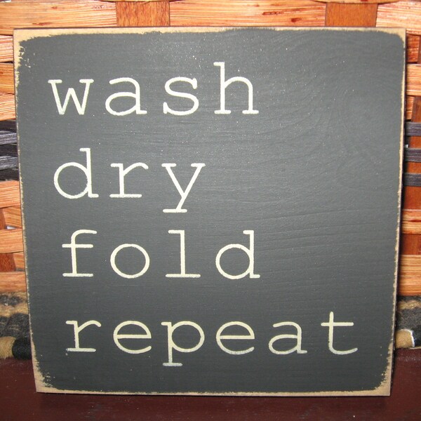 Wash and Dry Sign - Etsy