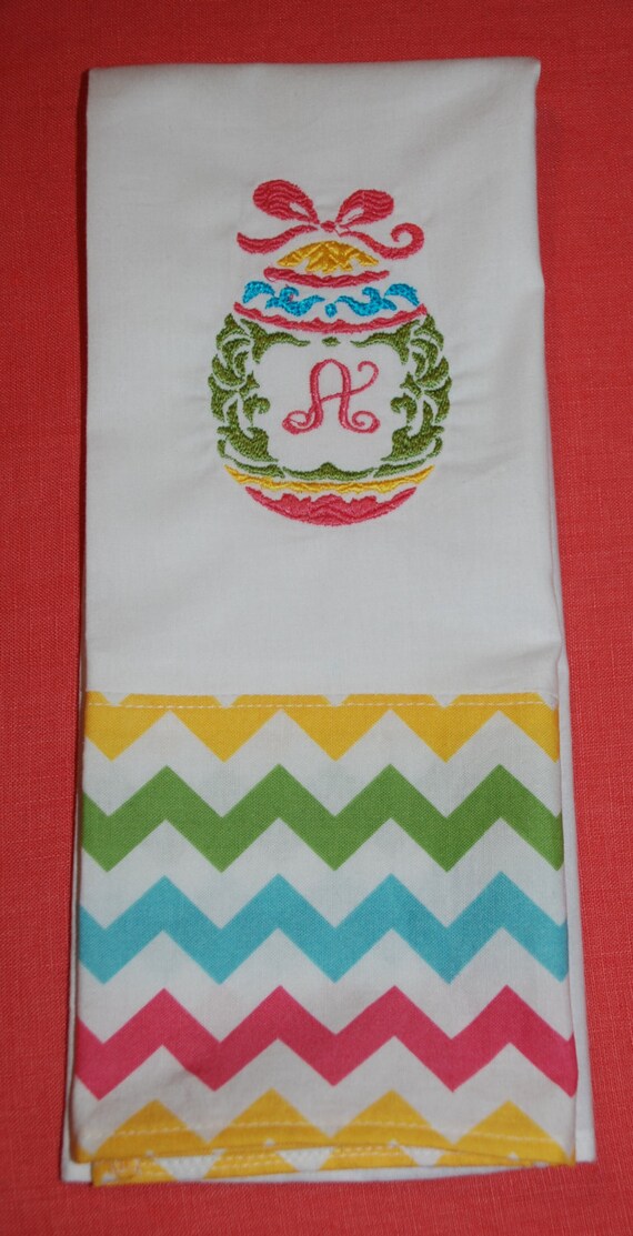 Items similar to Easter Tea Towel- Embroidered on Etsy