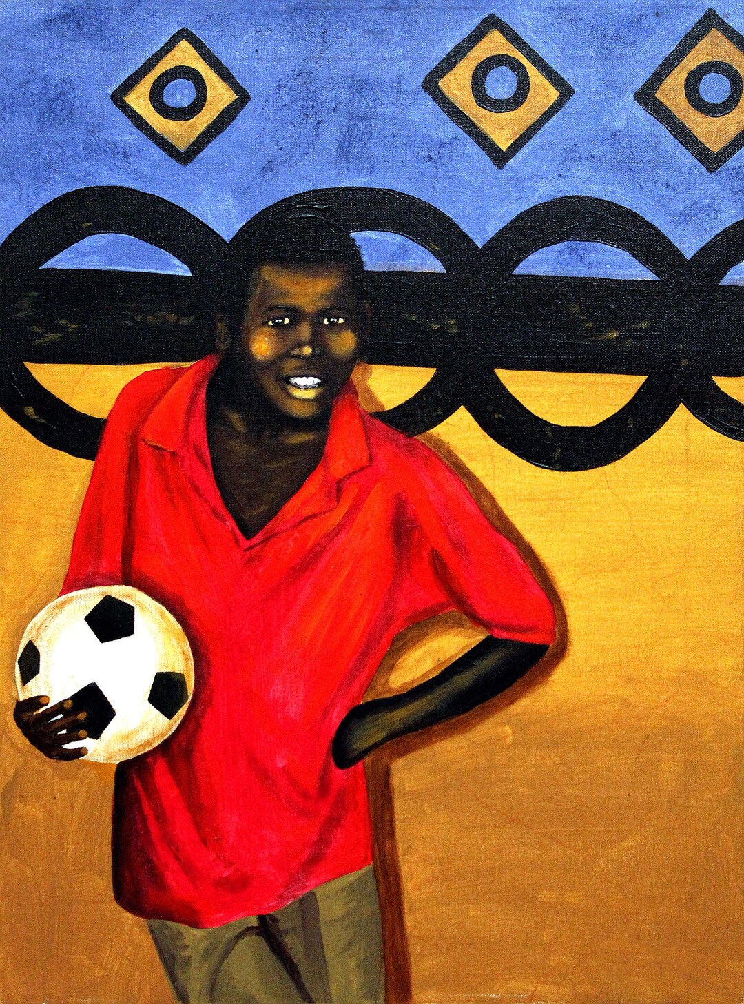 Fine Art Print - " Boy With Ball ", Print on Paper Artist by NY Wendel ...