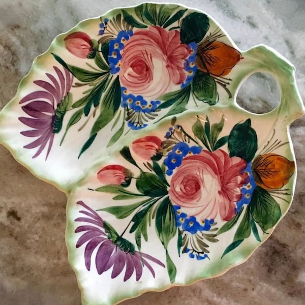 Vintage Floral Plate - Etsy