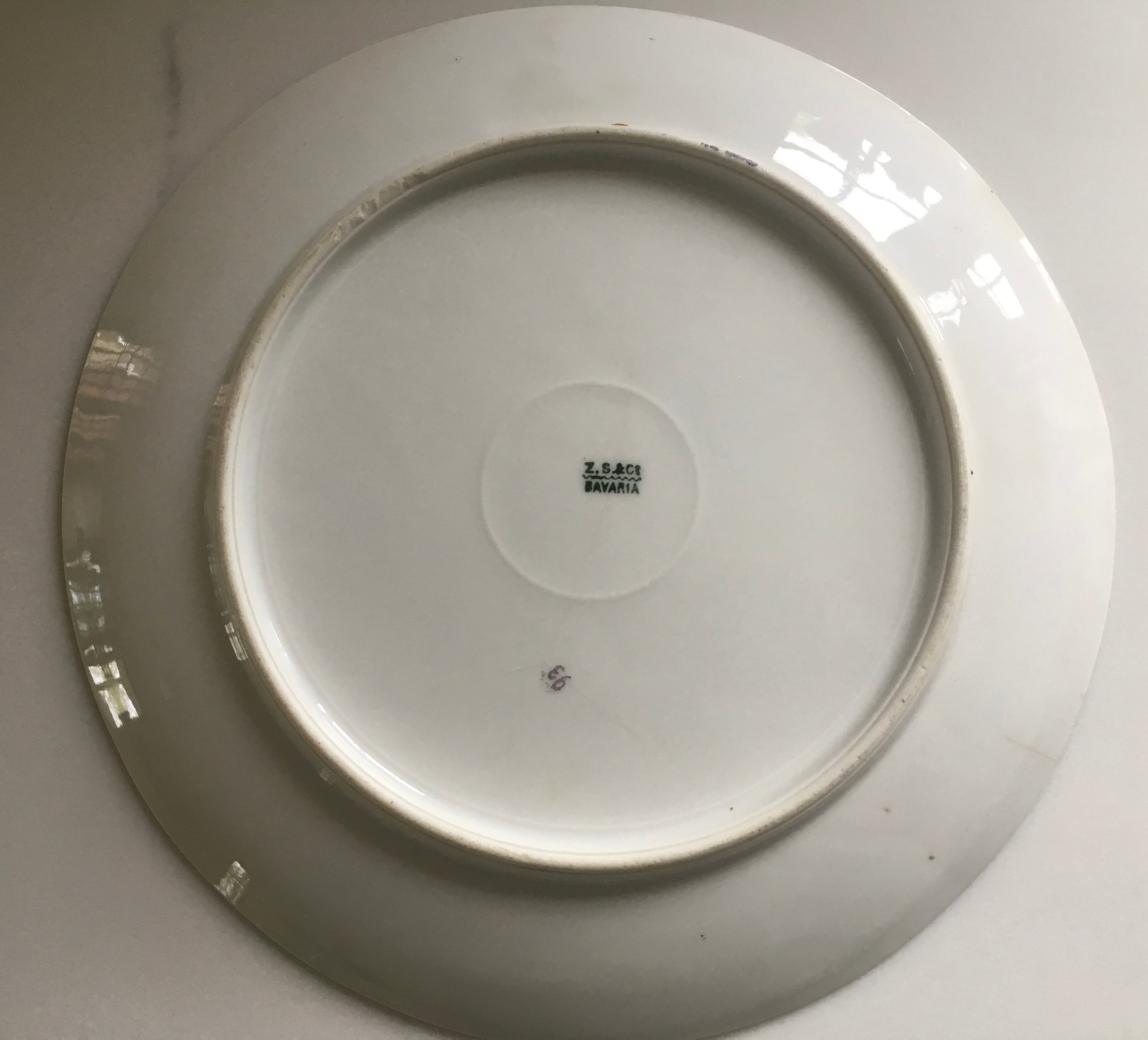 Vintage Plate Zeh Scherzer Z.C. & Co Bavaria Germany Hydrangea ...