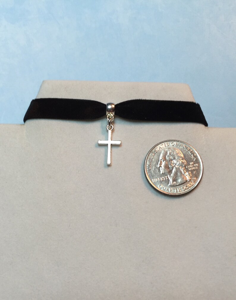 Cross Choker tiny Cross Choker Cross Necklace Cross | Etsy