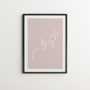 Digital Designer Portrait, Digital Luxury Line Art, High Fashion Line ...