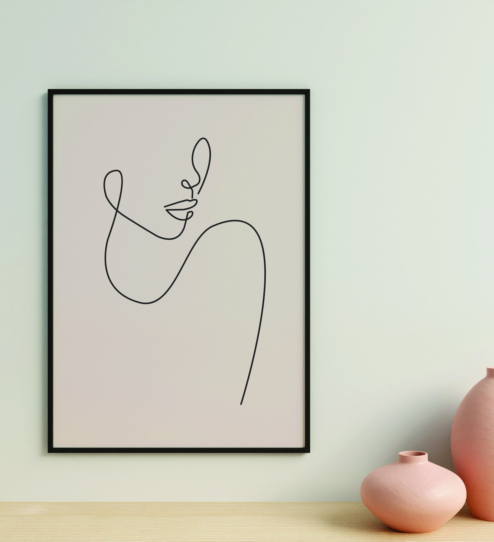 Instant Download Modern One Line Art, Modern Body Line Wall Art ...