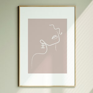 Digital Designer Portrait, Digital Luxury Line Art, High Fashion Line ...