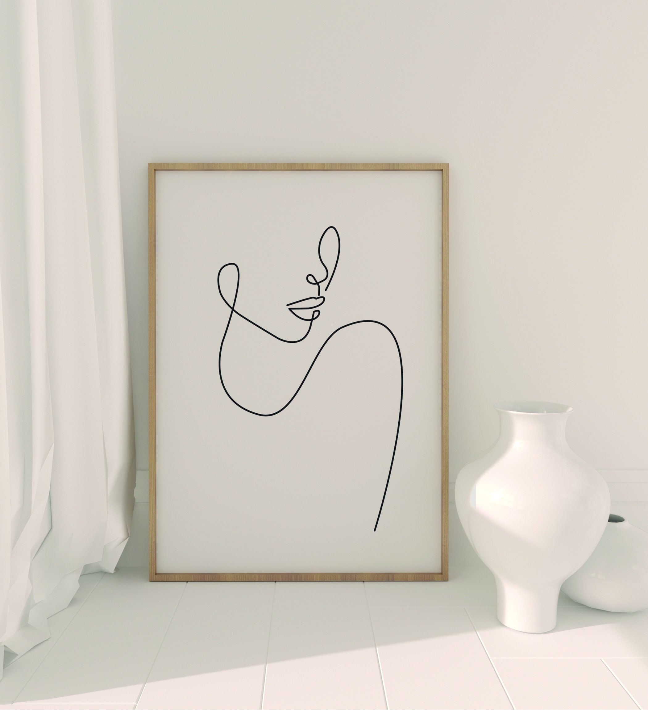 Instant Download Modern One Line Art, Modern Body Line Wall Art ...