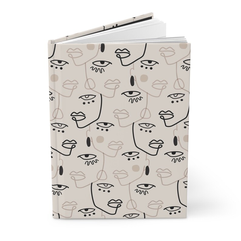 Line Art Faces Notebook, Woman Line Drawing Journal, Line Art of Faces Notebook, Single Line Art ...