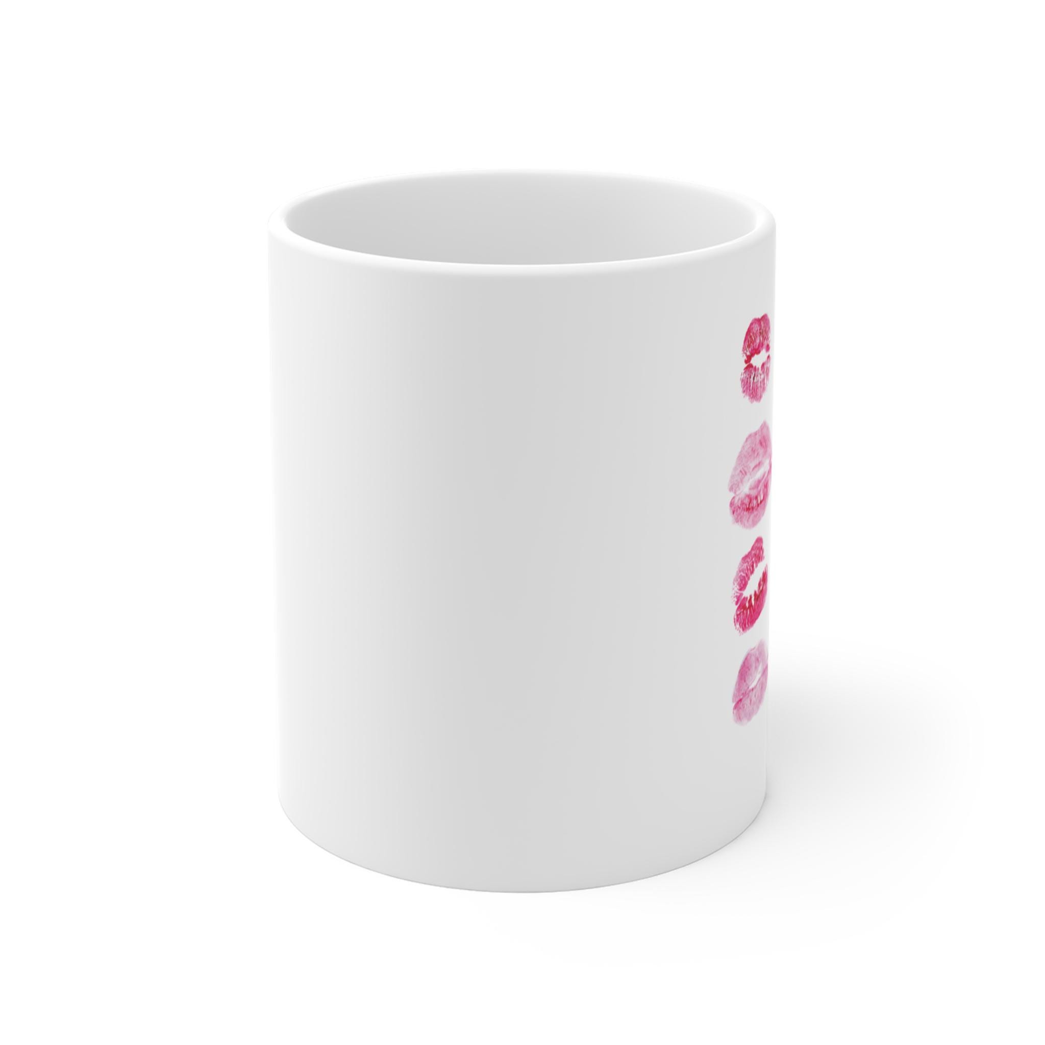 Pink Lips Mug, Feminine Coffee Cup, Lipstick Lover Gift, Makeup Artist ...