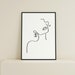 Digital Designer Portrait, Digital Luxury Line Art, High Fashion Line ...