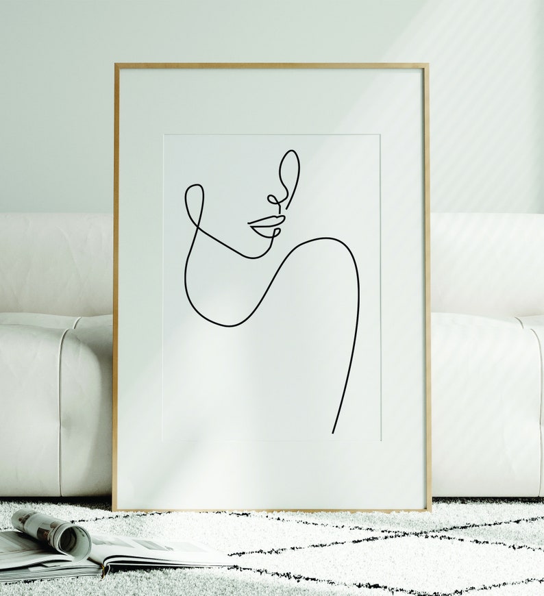 Instant Download Modern One Line Art, Modern Body Line Wall Art ...