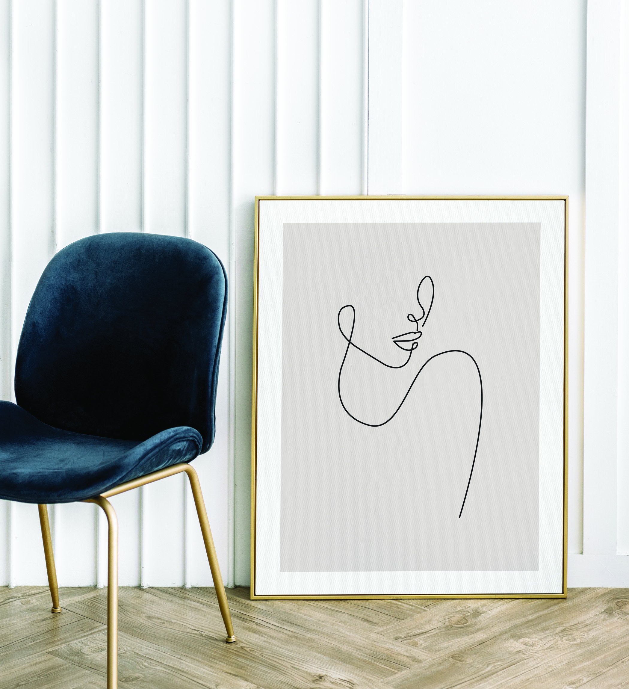 Instant Download Modern One Line Art, Modern Body Line Wall Art ...