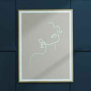 Digital Designer Portrait, Digital Luxury Line Art, High Fashion Line ...