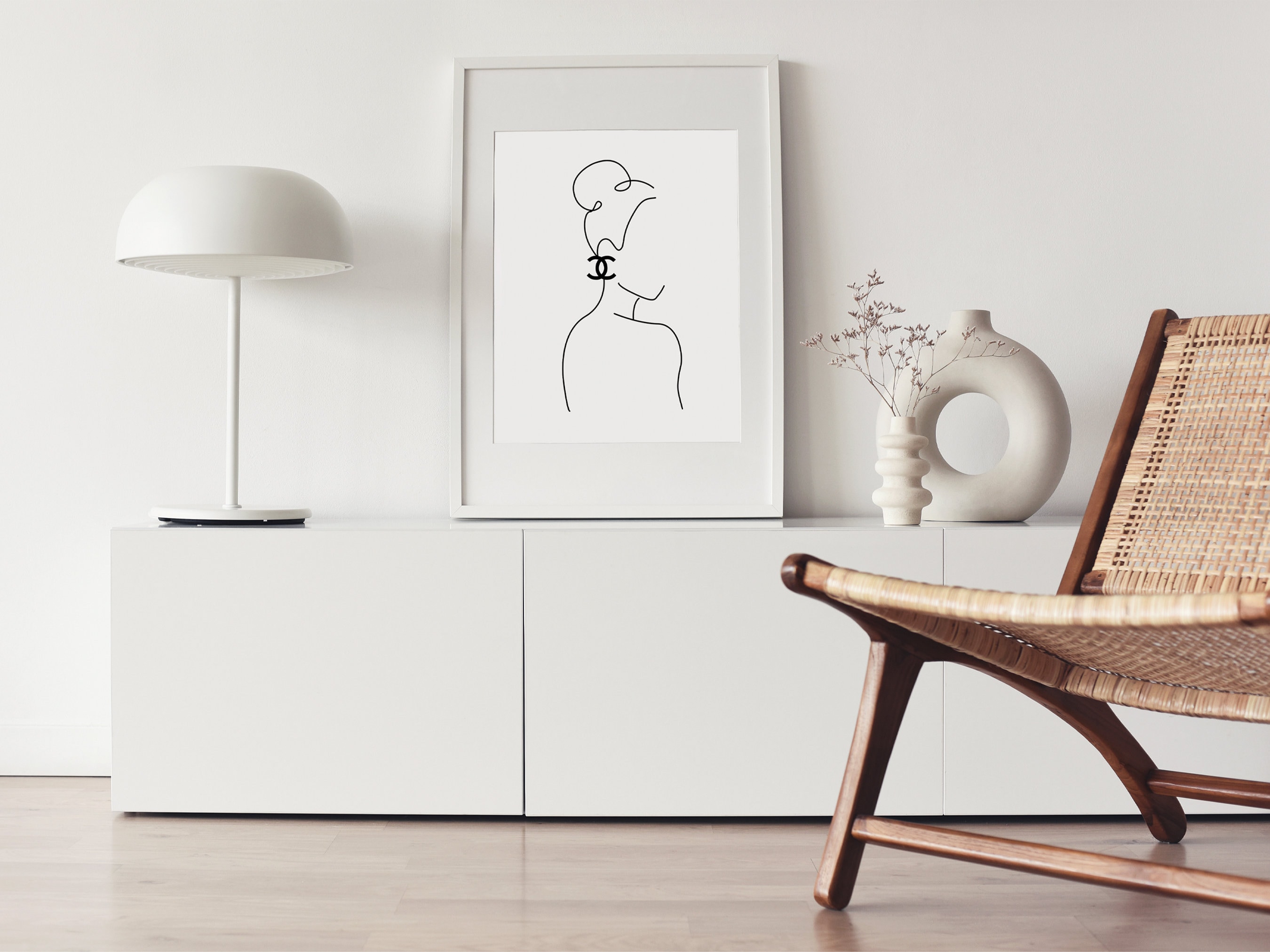 Designer Line Art Print, Elegant Lady Line Art, High Fashion Line Art ...