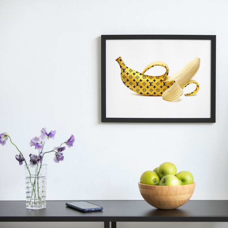 Digital Banana Poster, Designer Banana Art, Designer Banana Print ...