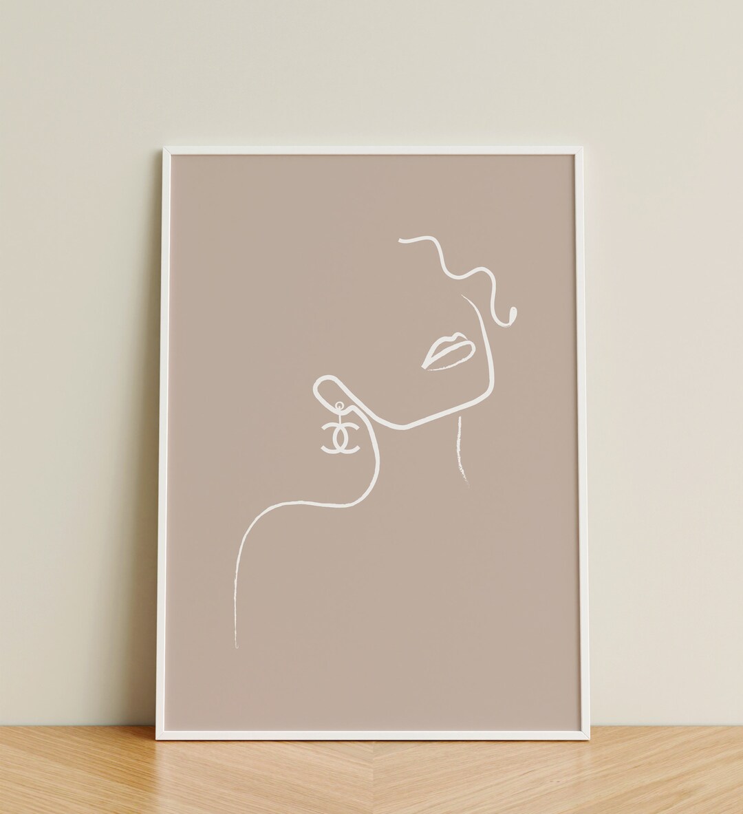 Digital Designer Portrait, Digital Luxury Line Art, High Fashion Line ...