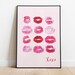 Digital Pink Lips Print, Lips Art, Pink Lips Art, Many of Lips Poster ...