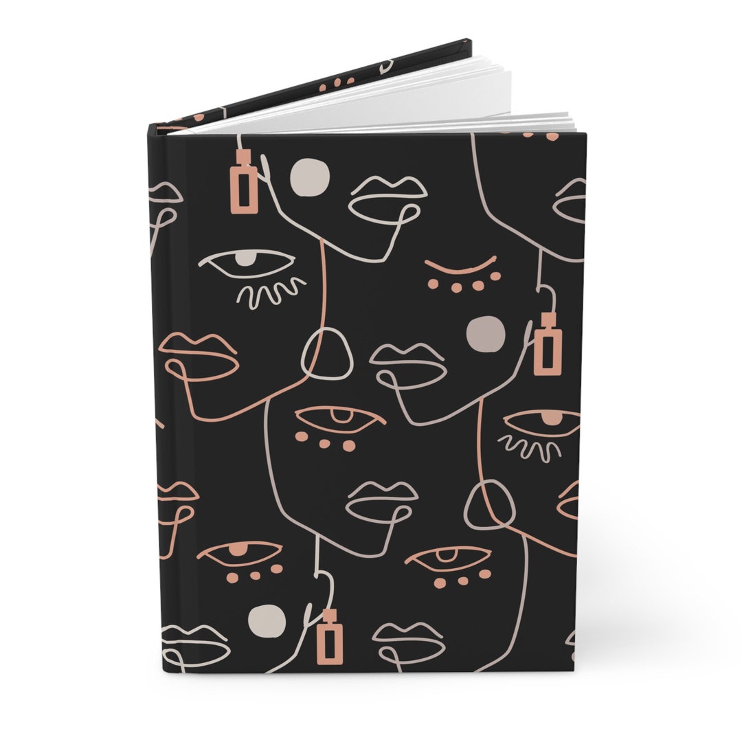 Woman Line Drawing Journal, Line Art Faces Notebook, Line Art of Faces ...