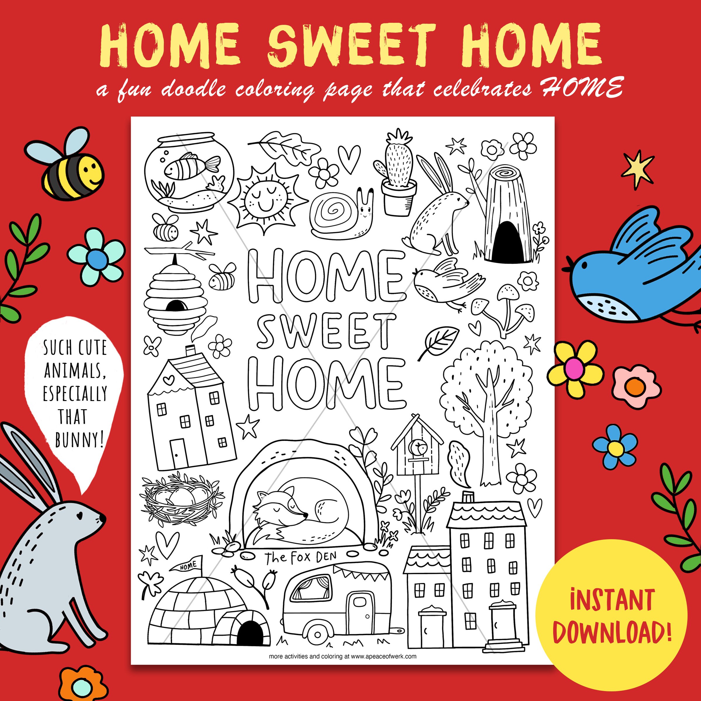 Home Sweet Home Party Activity for Kids Family Fun Night - Etsy