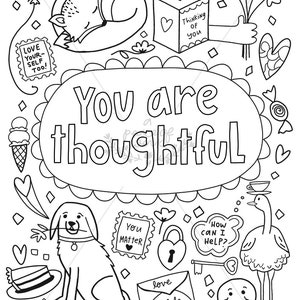 Coloring Book-digital Download Kids Activities Positive Coloring Book ...