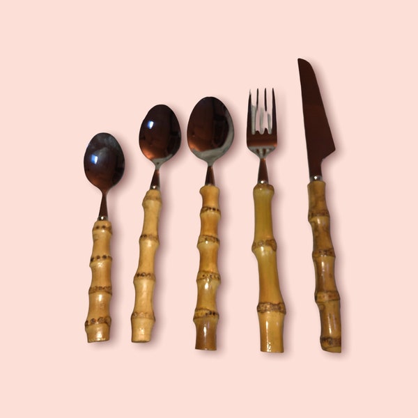 Bamboo Flatware - Etsy