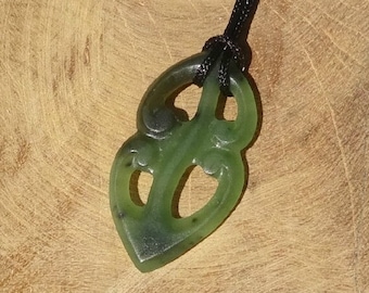 New Zealand Pounamu Maori Jade Toki Koru Pendant Adze - Etsy UK