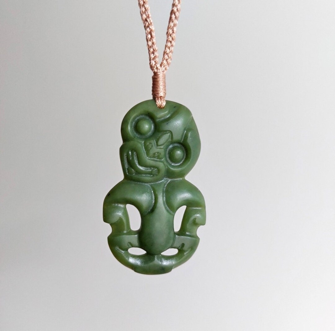 Small Hei Tiki Pounamu Maori New Zealand Jade Carving Aotearoa Taonga ...