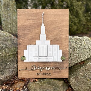 Personalized LDS Temple Wood Sign, Families Are Forever Wedding Gift - Etsy