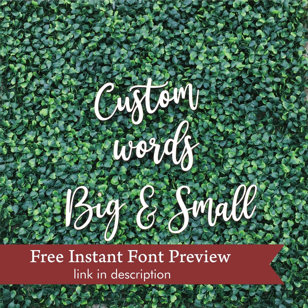 Custom Wooden Words ~ Script Wood Letters for Wall Decor ~ Personalized ...