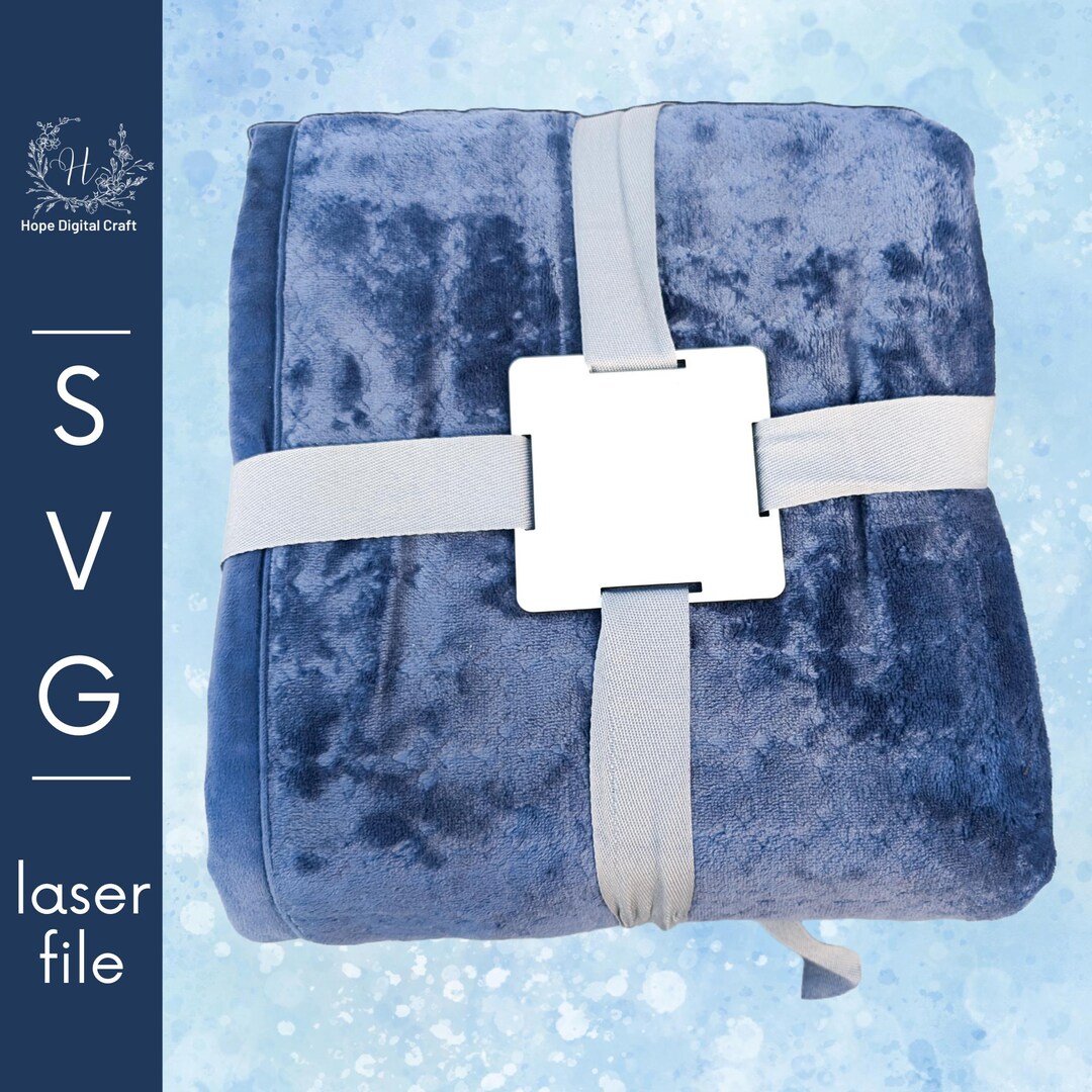 Blank Blanket Gift Tag SVG – Square Cut File With 2 or 4 Ribbon Holes ...