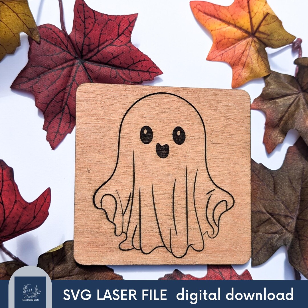 Ghost SVG Laser File 4 Inch Design Scored and Engraved Digital Download ...