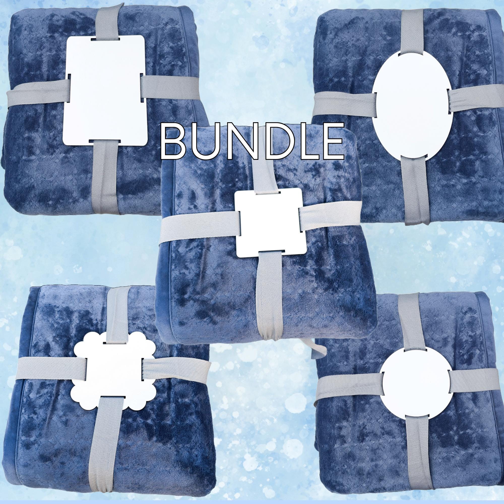 Blank Rectangle Blanket Gift Tag SVG With 2 or 4 Ribbon Holes – Laser ...