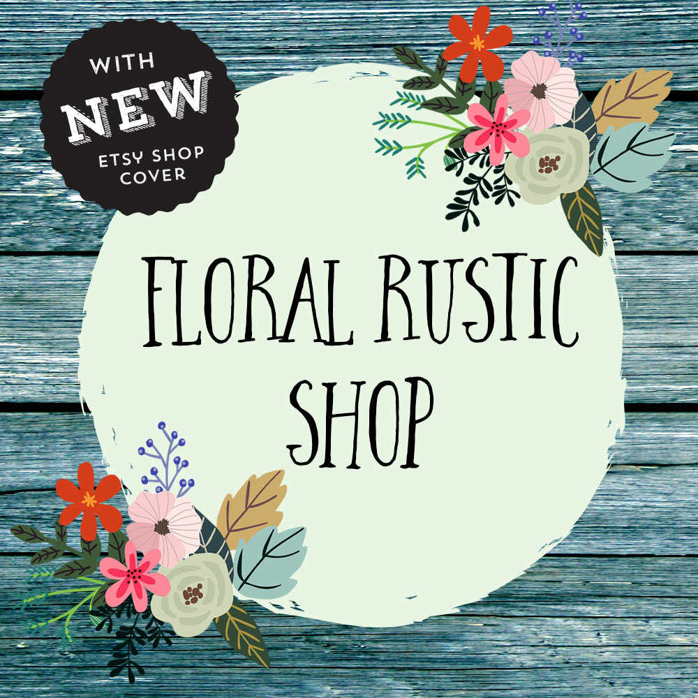 Premade Rustic Etsy Banner, Shop Banner Wood Floral Set, Etsy Kit ...