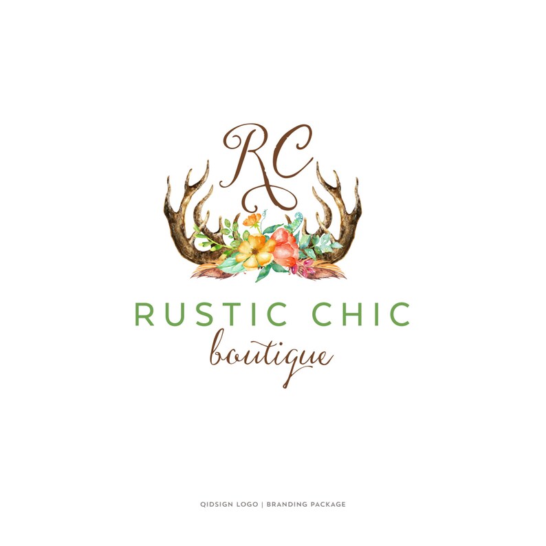 Rustic Branding Package Design Small Business Logo Bohemian | Etsy