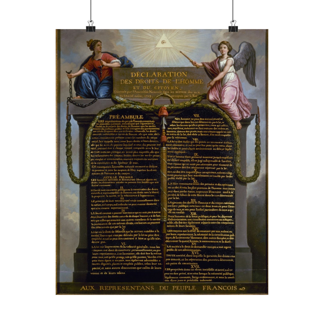 Declaration of the Rights of Man and the Citizen Reproduction Print ...
