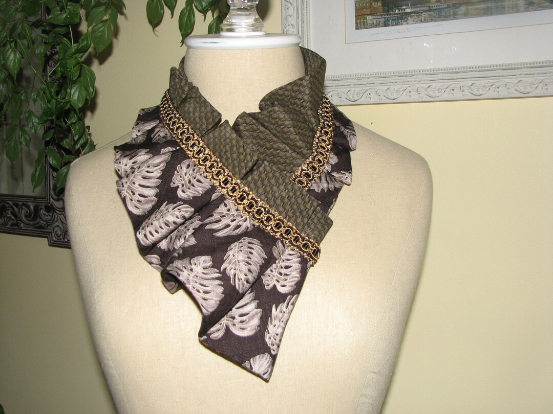 NEW - Trendy Silk Ascot - Necktie Necklace - Refashioned Necktie ...