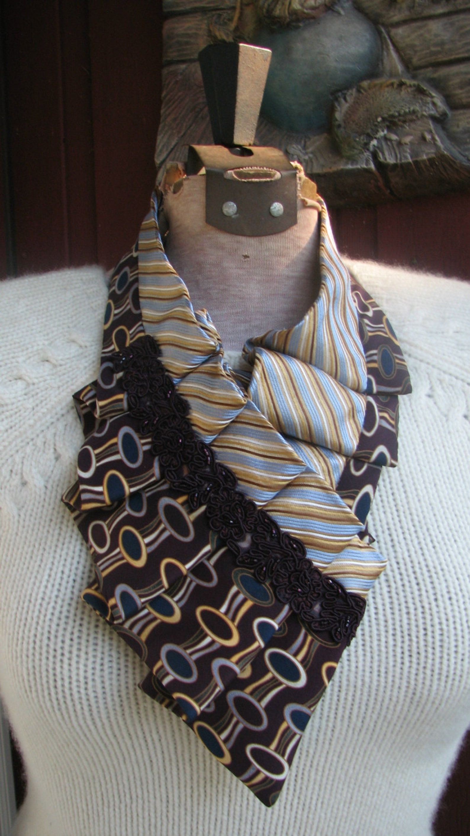 Trendy Silk Ascot Pleated Ascot Ruffled Silk Scarf - Etsy