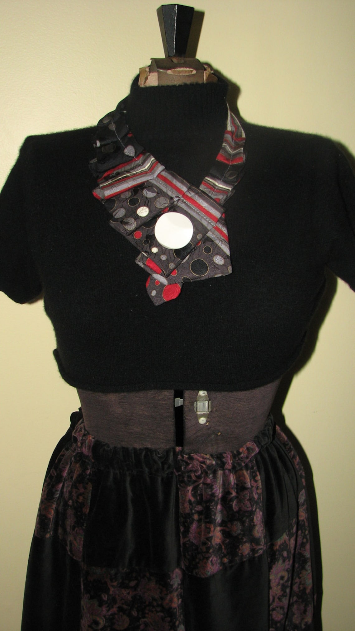 NEW - Pleated Ascot - Necktie Ascot - Ruffled Ascot - Silk Ascot ...