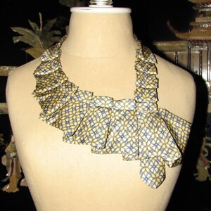 Pleated Silk Ascot - Ruffled Neck Scarf - Silk Necktie Accessory ...