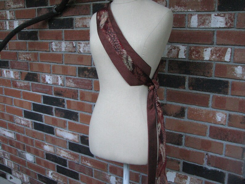 Wide Belt - Obi Belt - OOAK Necktie Belt - Refashioned Necktie Belt ...