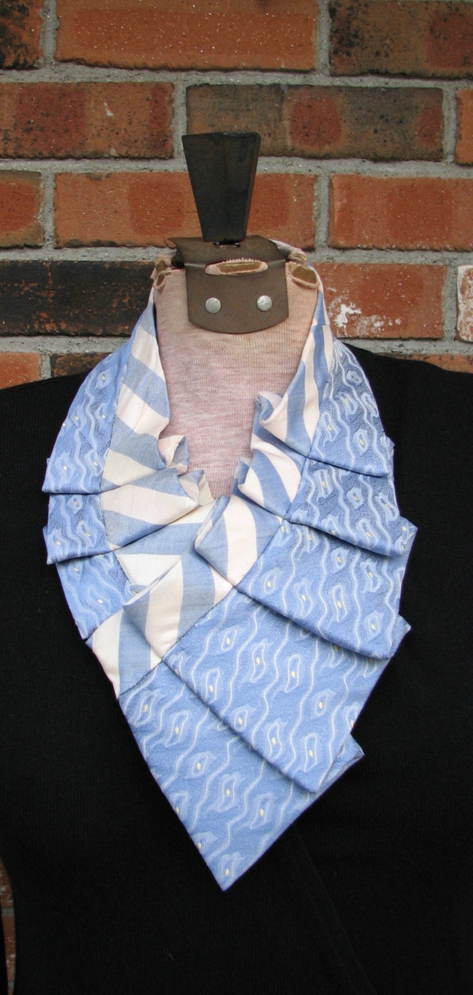 Necktie Necklace - Ruffled Necktie - Repurposed Necktie - OOAK ...