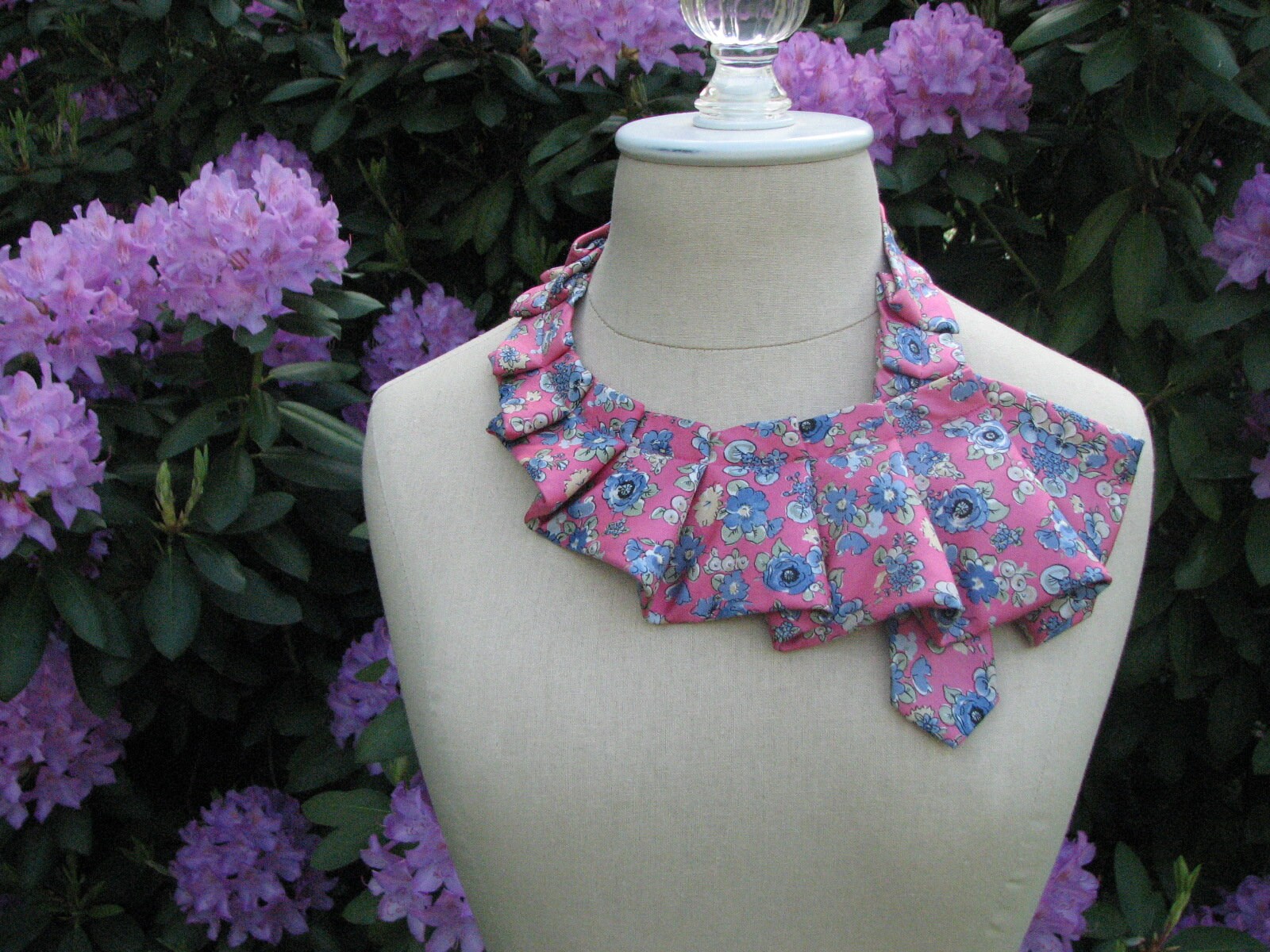 Ruffled Silk Ascot - Silk Scarf - Edwardian Collar - Etsy