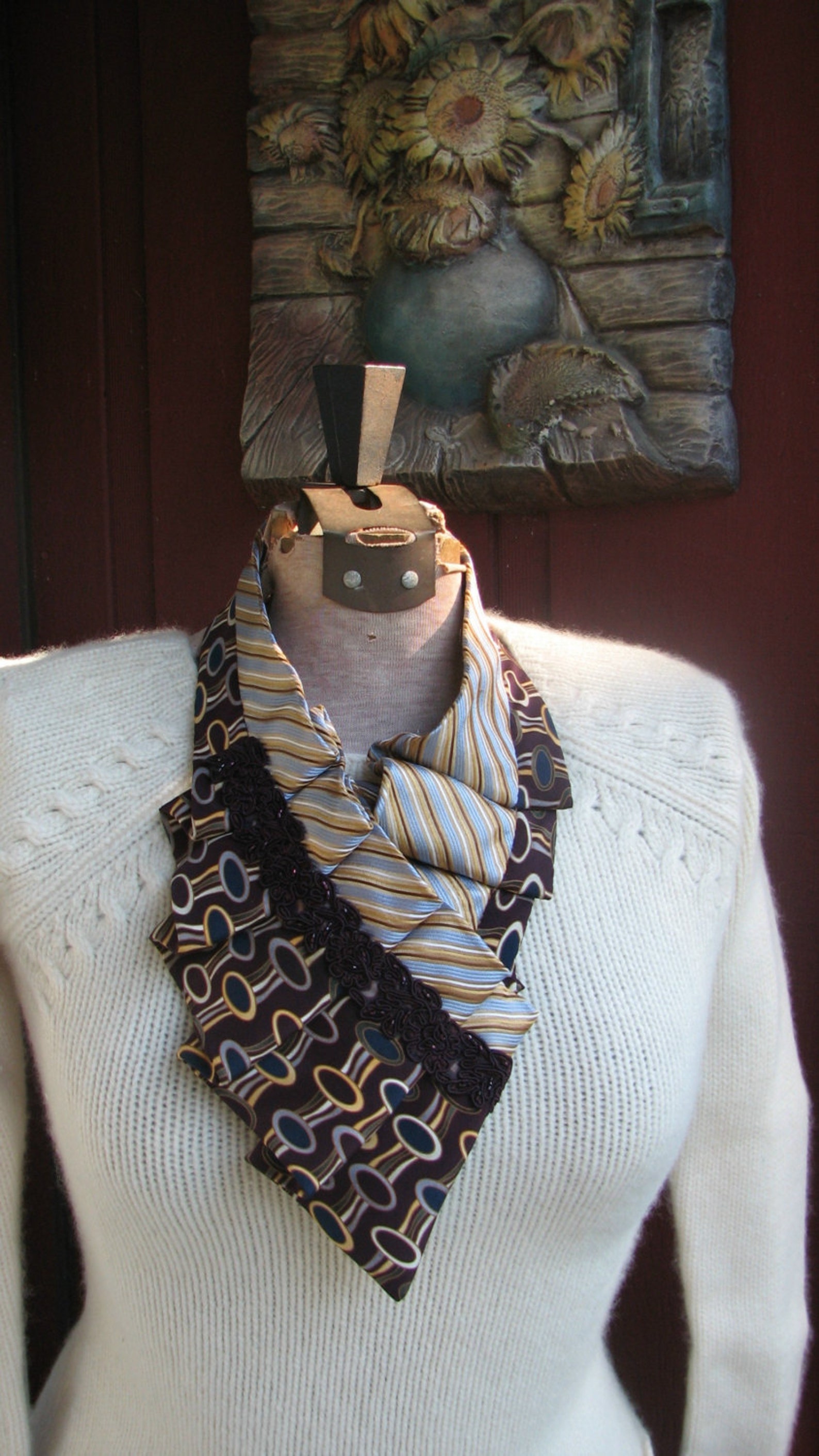 Trendy Silk Ascot Pleated Ascot Ruffled Silk Scarf - Etsy