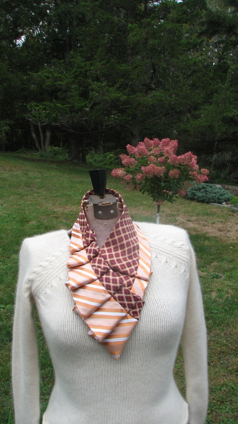 NEW Pleated Ascot Ruffled Neck Scarf Necktie Accessory Silk Necktie - Etsy