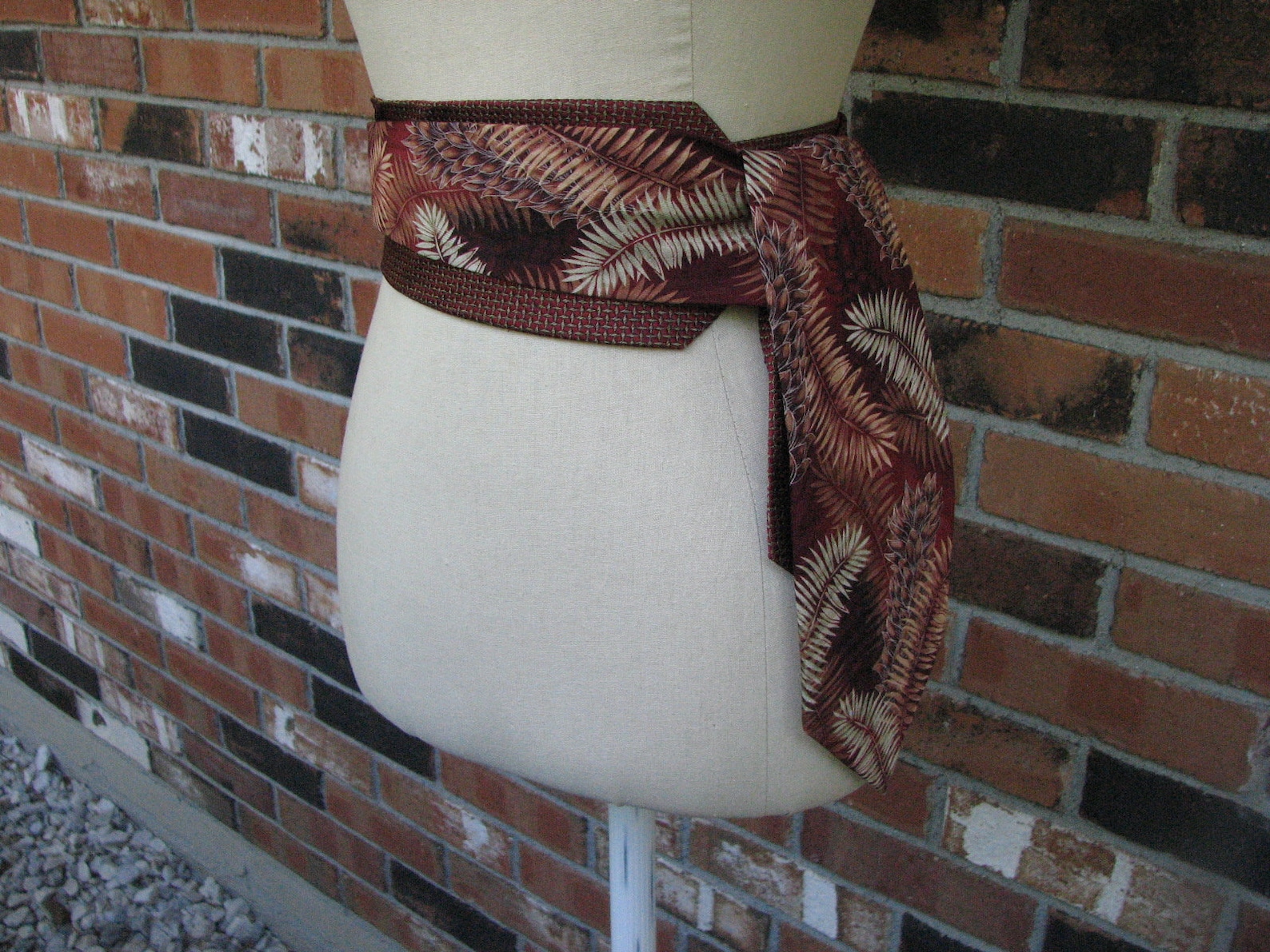 Wide Belt - Obi Belt - OOAK Necktie Belt - Refashioned Necktie Belt ...